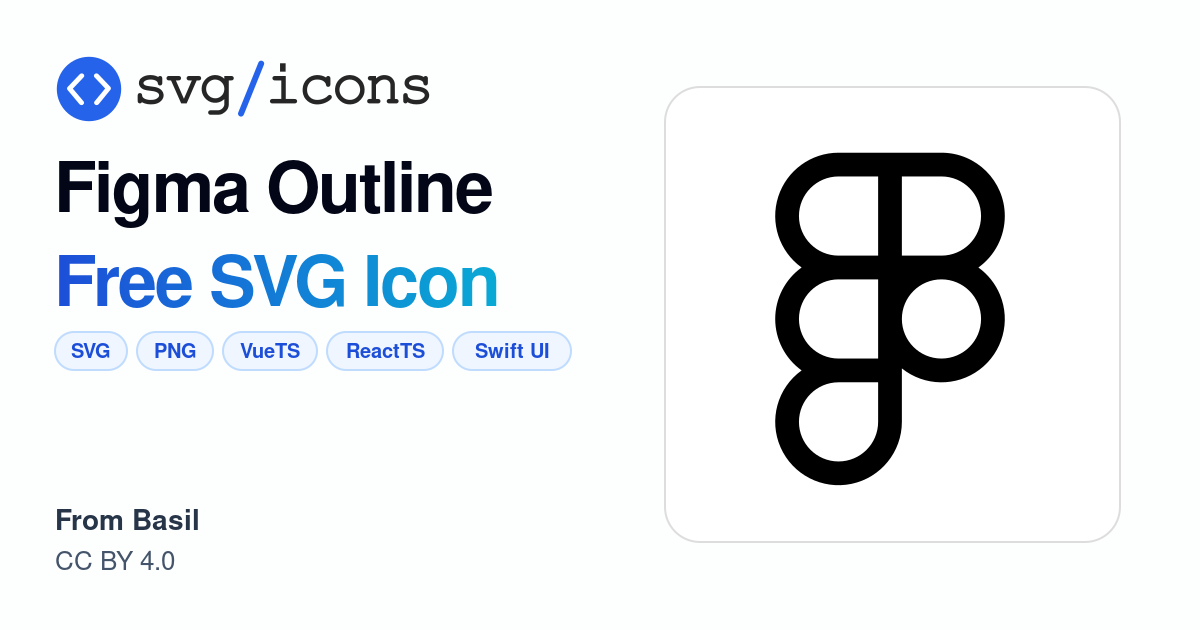 Figma-outline SVG Icon - Free Figma-outline PNG & SVG Download