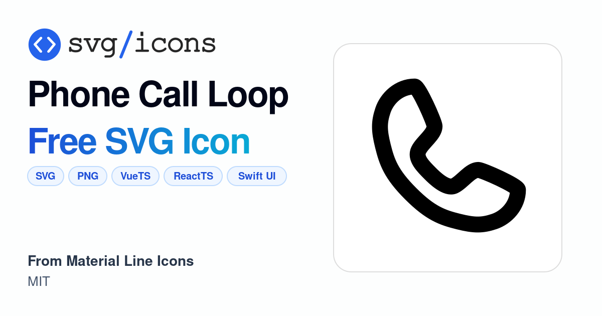 Phone-call-loop SVG Icon - Free Phone-call-loop PNG & SVG Download
