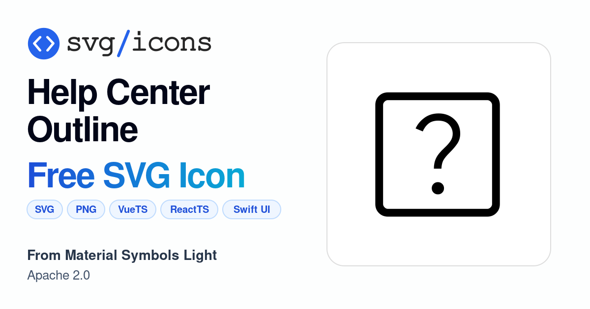 Help-center-outline SVG Icon — Free Help-center-outline PNG & SVG Download