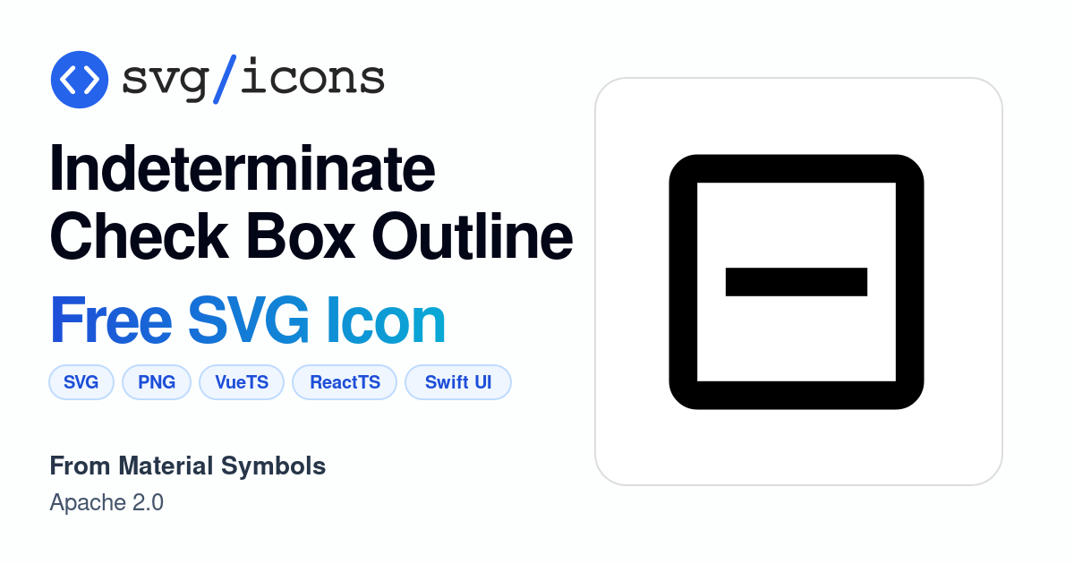 Indeterminate-check-box-outline SVG Icon — Free Indeterminate-check-box ...