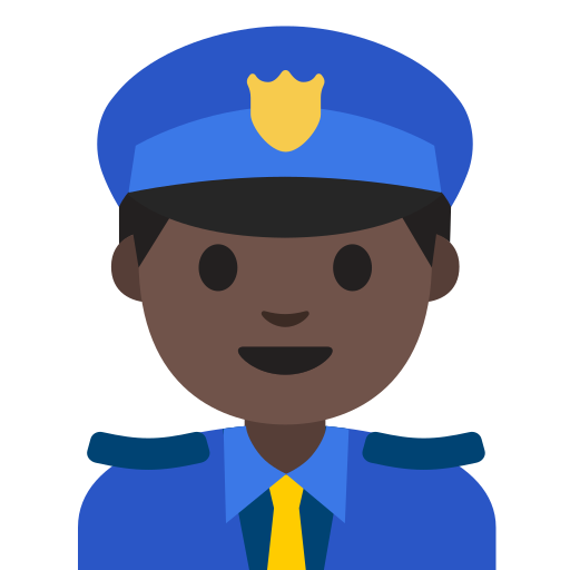 Man-police-officer-dark-skin-tone SVG Icon - Free SVG & PNG Man-police ...