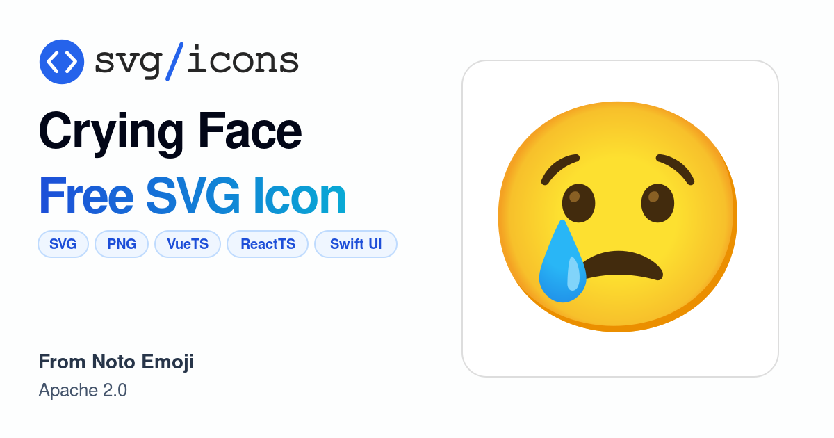 Crying-face SVG Icon — Free Crying-face PNG & SVG Download