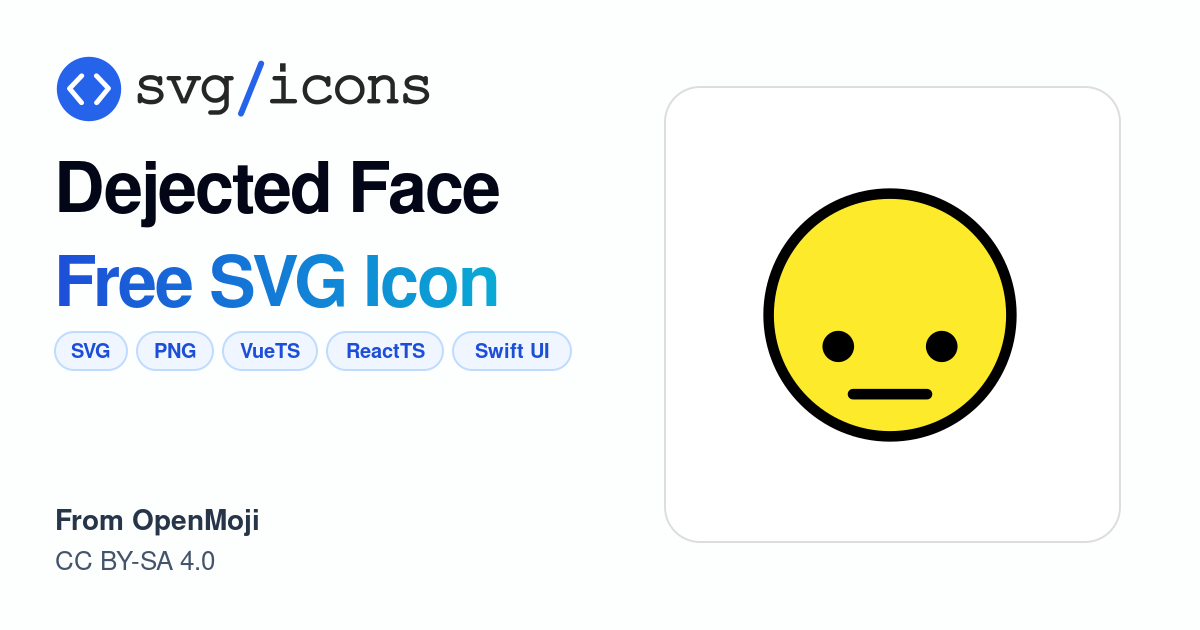 Dejected-face SVG Icon — Free Dejected-face PNG & SVG Download