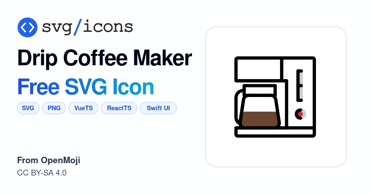 Drip-coffee-maker SVG Icon - Free Drip-coffee-maker PNG & SVG Download