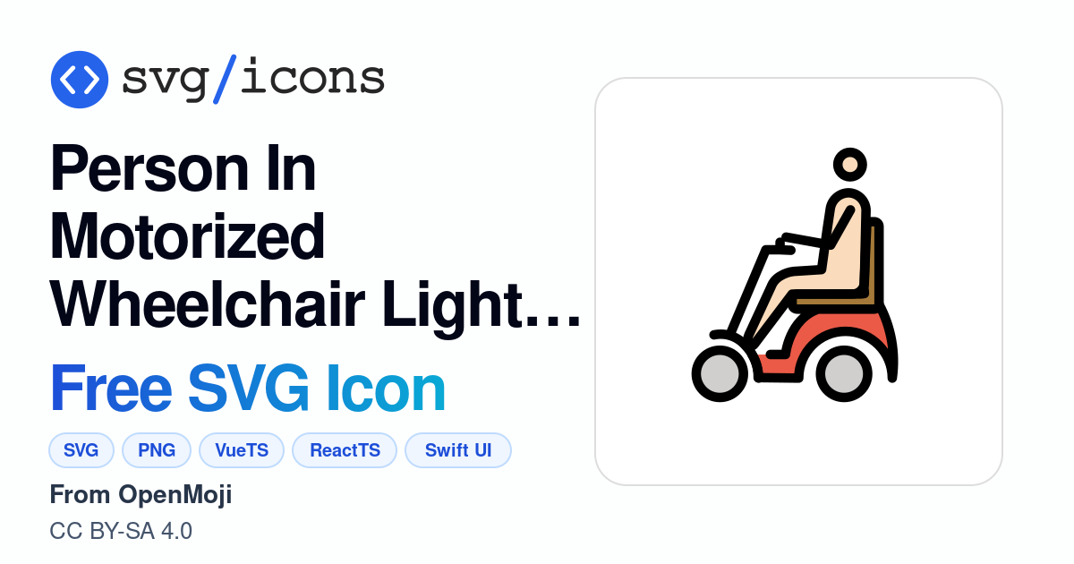 Person-in-motorized-wheelchair-light-skin-tone SVG Icon — Free Person ...