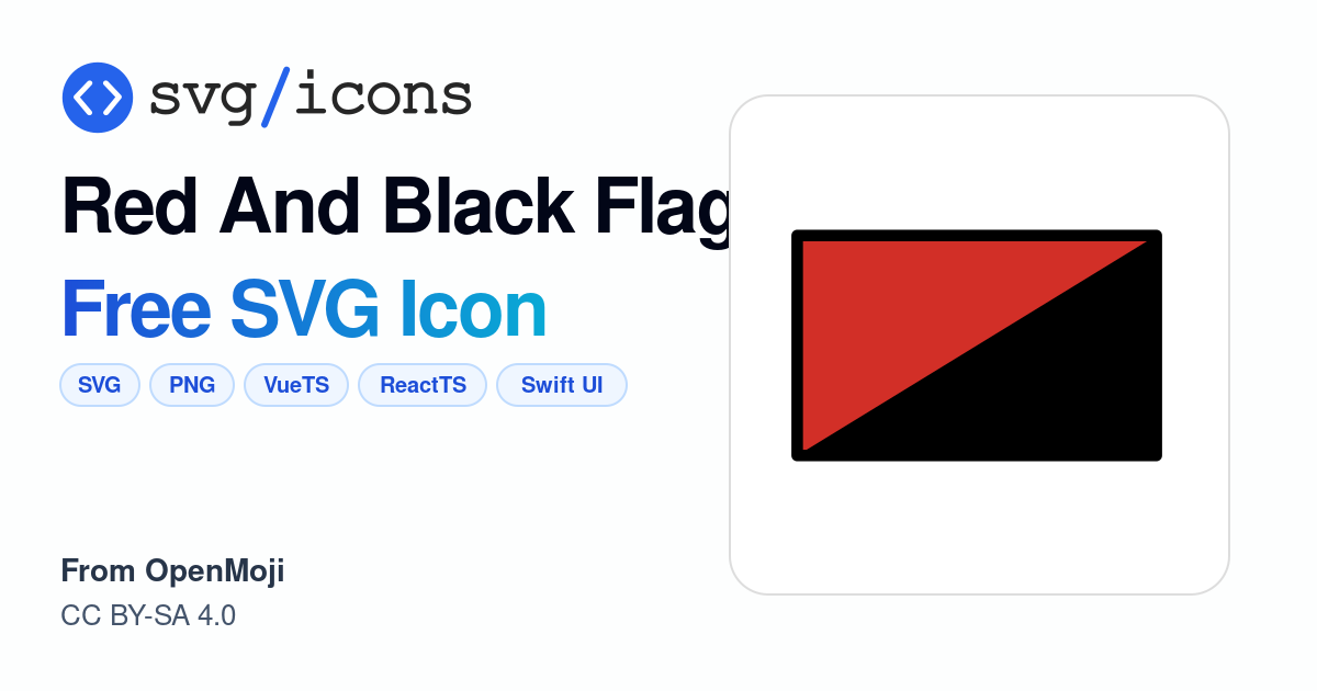 Red-and-black-flag SVG Icon — Free Red-and-black-flag PNG & SVG Download