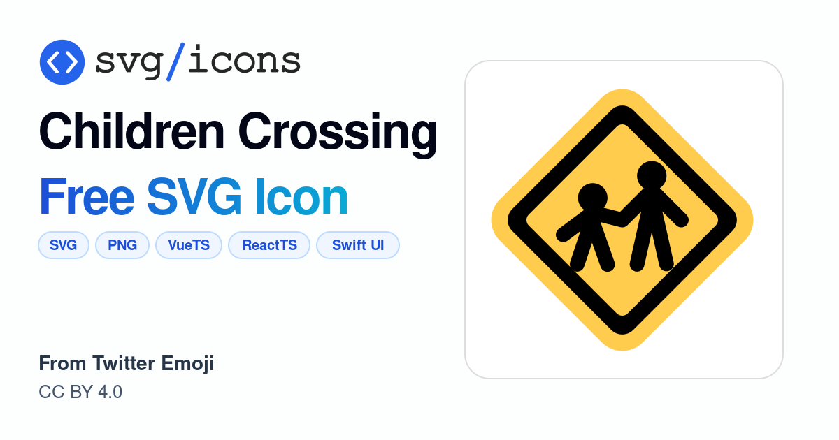 Children-crossing SVG Icon - Free SVG & PNG Children-crossing Images