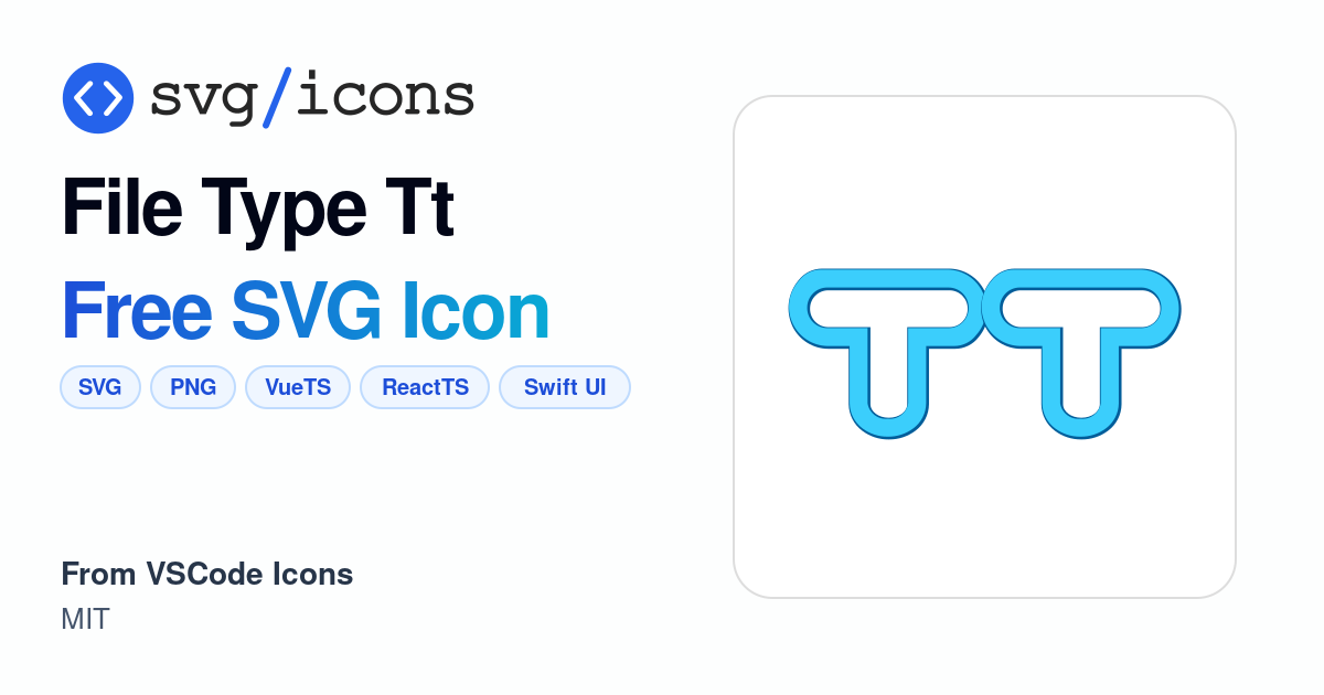 File-type-tt SVG Icon — Free File-type-tt PNG & SVG Download