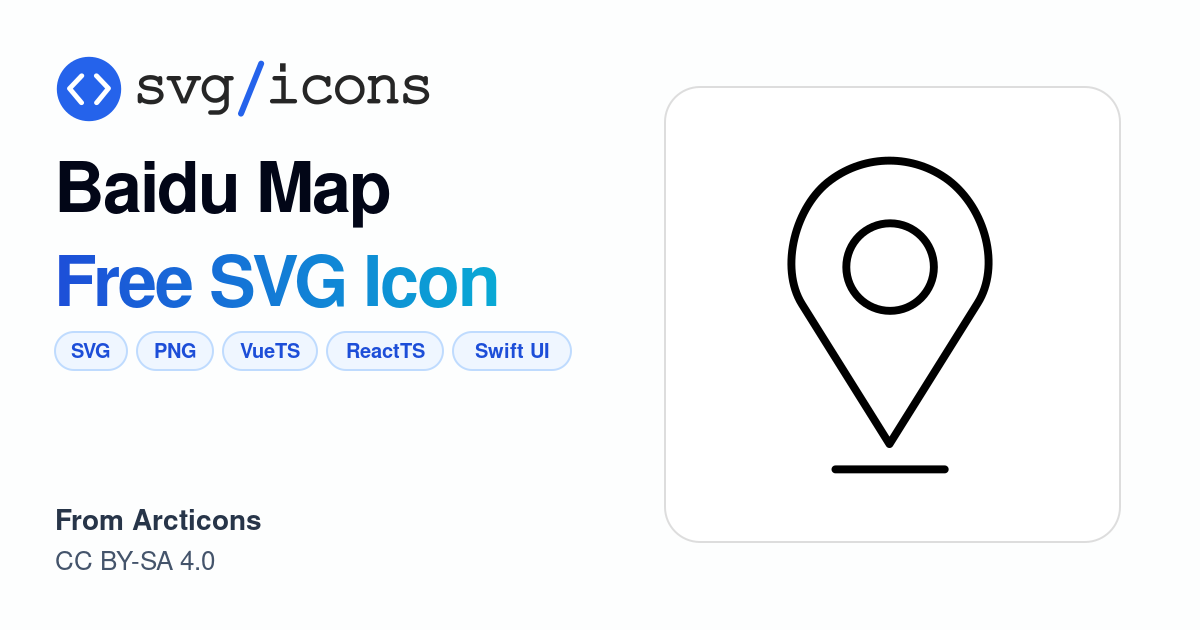 Baidu-map SVG Icon - Free Baidu-map PNG & SVG Download