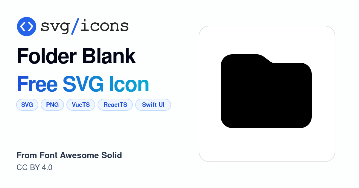 Folder-blank SVG Icon - Free Folder-blank PNG & SVG Download