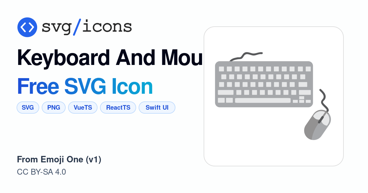 Keyboard-and-mouse SVG Icon — Free Keyboard-and-mouse PNG & SVG Download