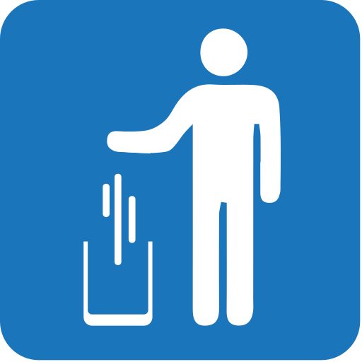Litter-in-bin-sign SVG Icon - Free SVG & PNG Litter-in-bin-sign Images