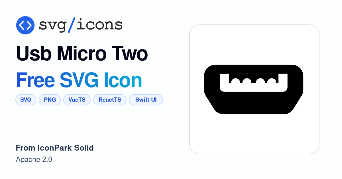 Usb-micro-two SVG Icon - Free SVG & PNG Usb-micro-two Images