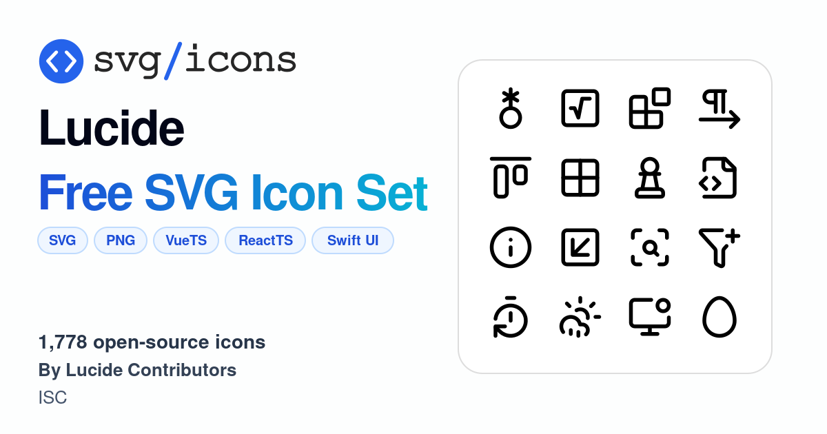 Svg/icons - Lucide Icon Set, 1778 free SVG icons