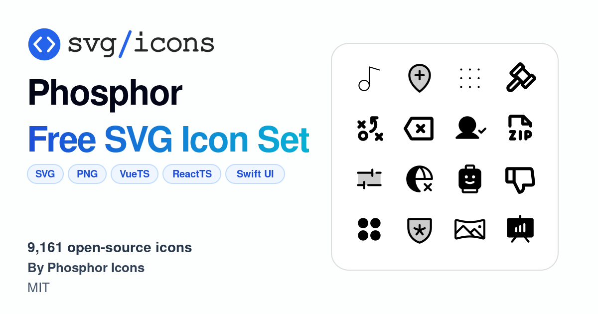 Svg/icons - Phosphor Icon Set, 9161 free SVG icons