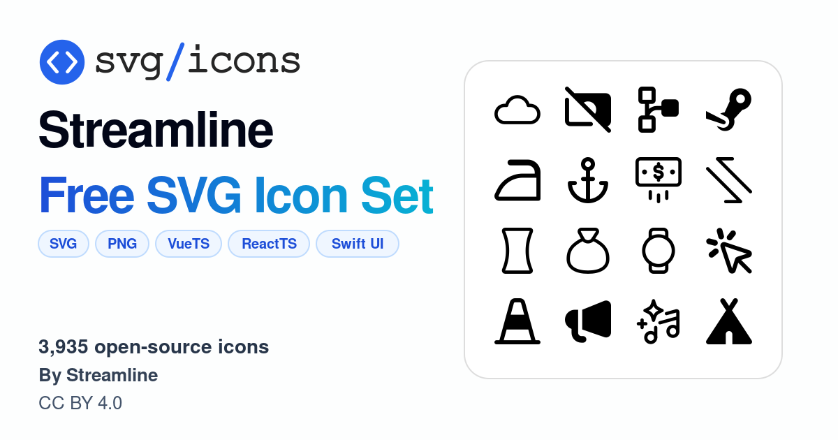 Svg/icons - Streamline Icon Set, 3935 free SVG icons