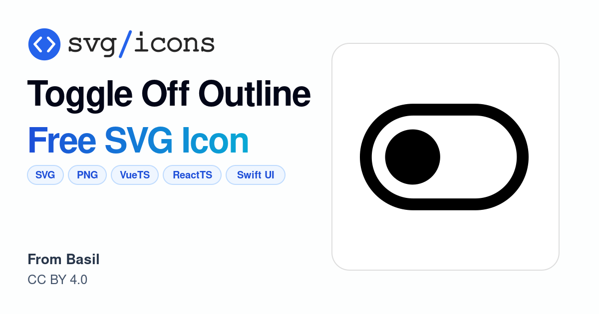 Toggle-off-outline SVG Icon - Free Toggle-off-outline PNG & SVG Download