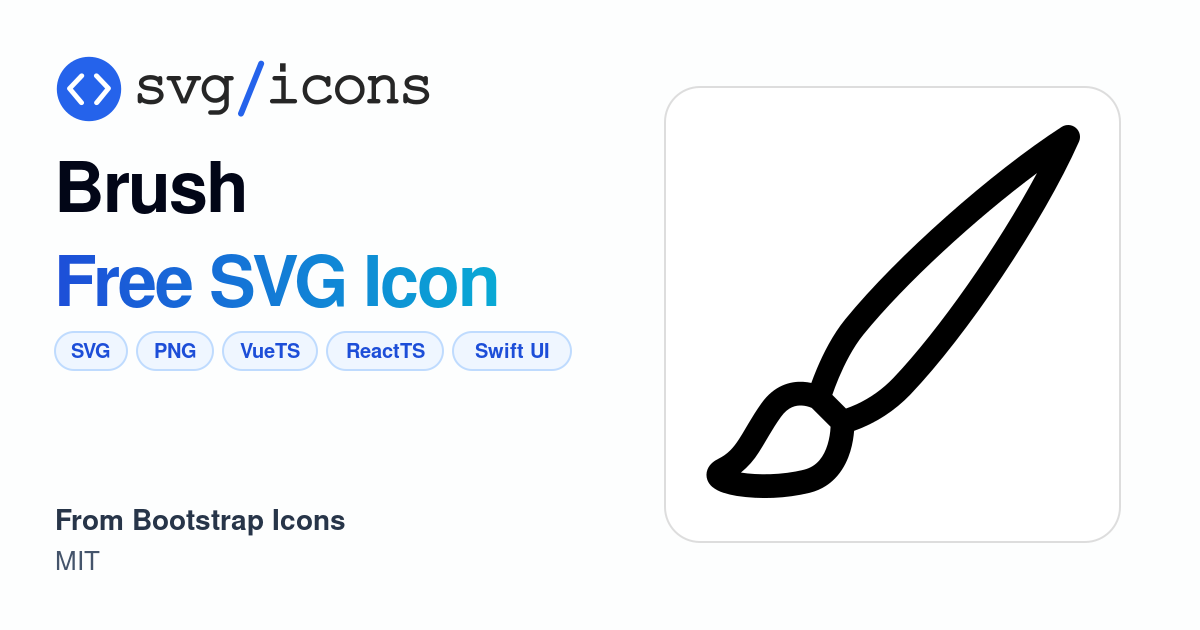 Brush SVG Icon - Free Brush PNG & SVG Download