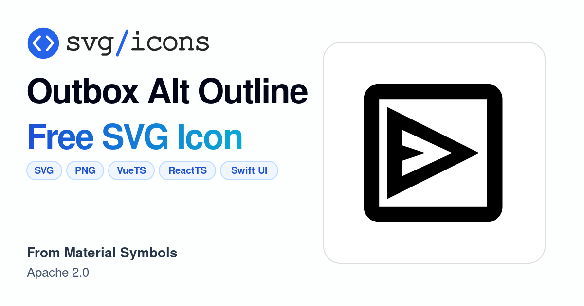 Outbox-alt-outline SVG Icon - Free Outbox-alt-outline PNG & SVG Download