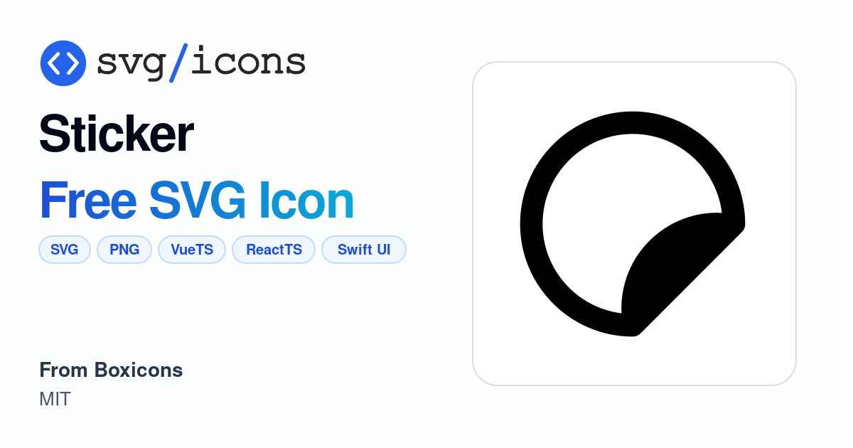 Sticker SVG Icon - Free Sticker PNG & SVG Download