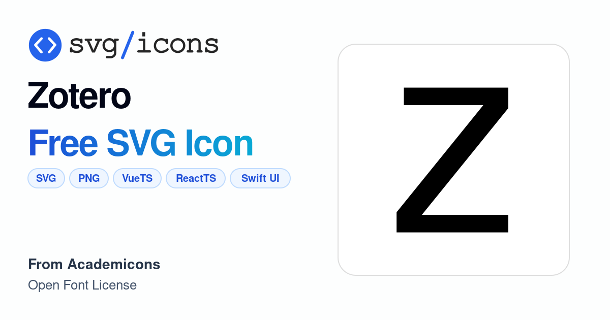 Zotero SVG Icon - Free Zotero PNG & SVG Download