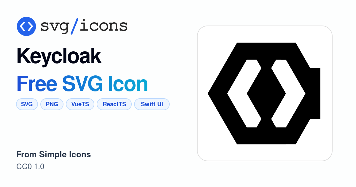 Keycloak SVG Icon - Free Keycloak PNG & SVG Download
