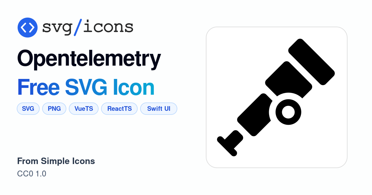 Opentelemetry SVG Icon - Free Opentelemetry PNG & SVG Download