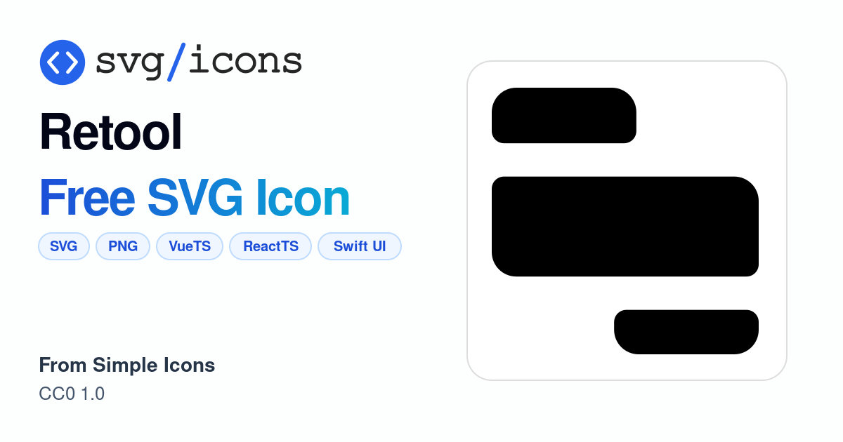 Retool SVG Icon - Free Retool PNG & SVG Download