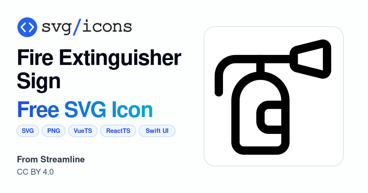 Fire-extinguisher-sign SVG Icon - Free Fire-extinguisher-sign PNG & SVG ...