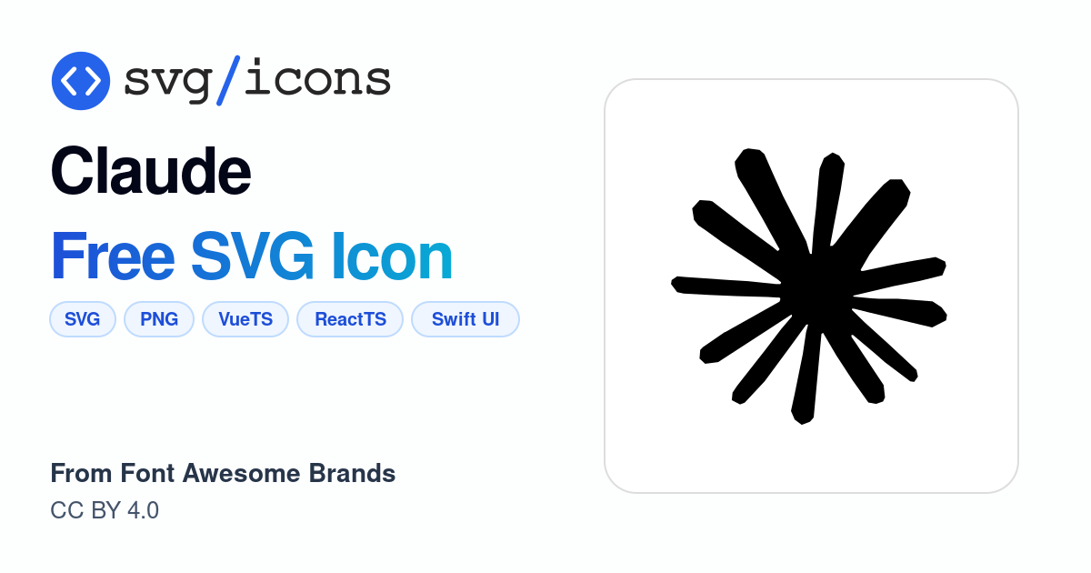 Claude SVG Icon - Free Claude PNG & SVG Download