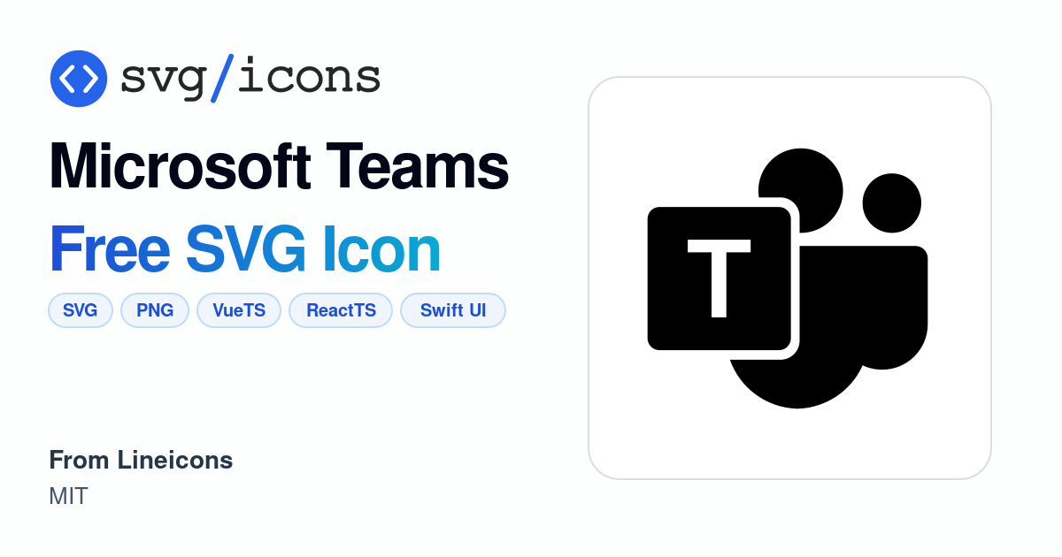 Microsoft-teams SVG Icon - Free Microsoft-teams PNG & SVG Download