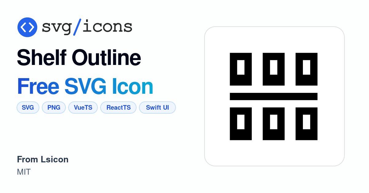 Shelf-outline SVG Icon - Free Shelf-outline PNG & SVG Download