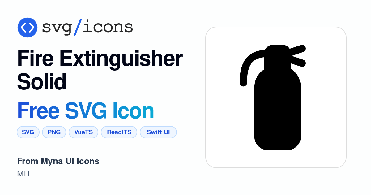 Fire-extinguisher-solid SVG Icon - Free Fire-extinguisher-solid PNG ...