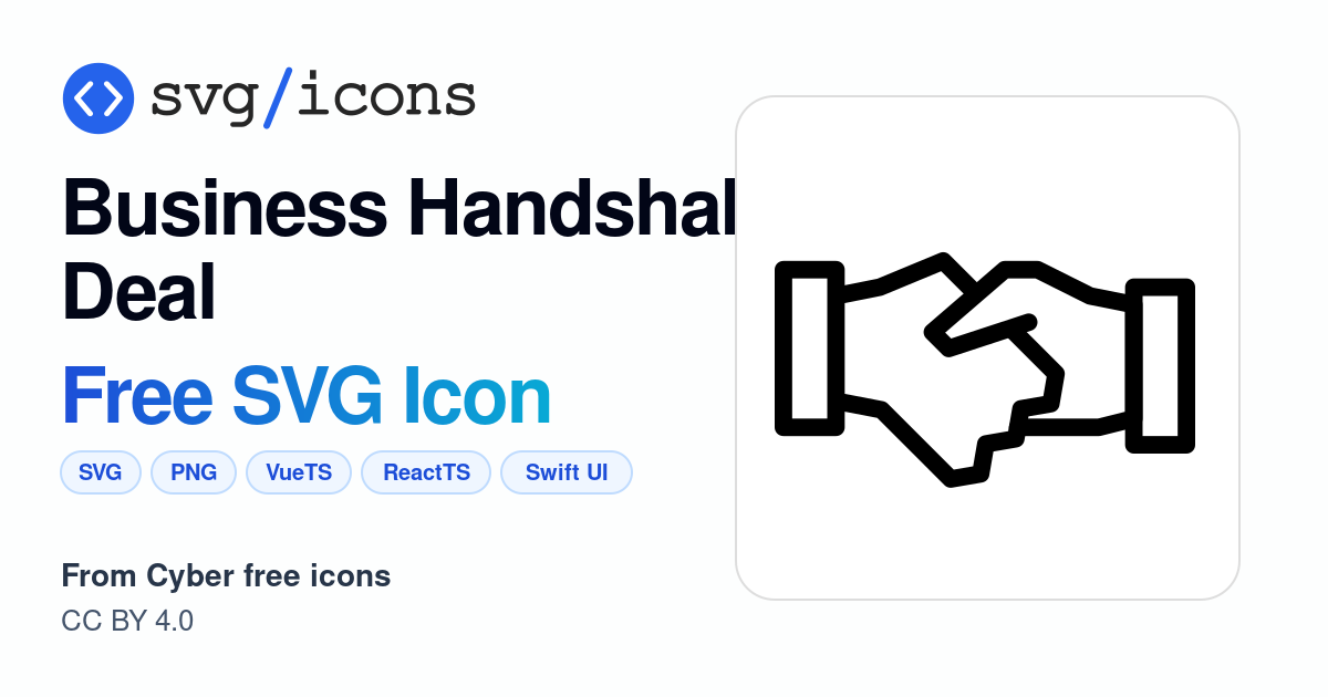 Business-handshake-deal SVG Icon - Free Business-handshake-deal PNG ...