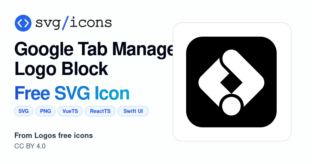 Google-tab-manager-logo-block SVG Icon - Free Google-tab-manager-logo ...
