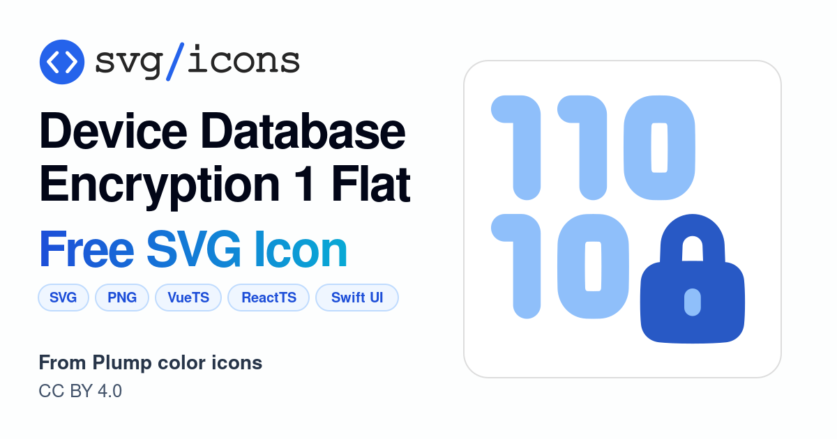 Device-database-encryption-1-flat SVG Icon - Free Device-database ...
