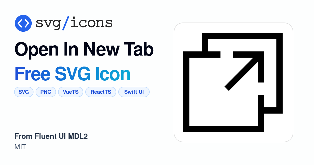 Open-in-new-tab SVG Icon - Free Open-in-new-tab PNG & SVG Download