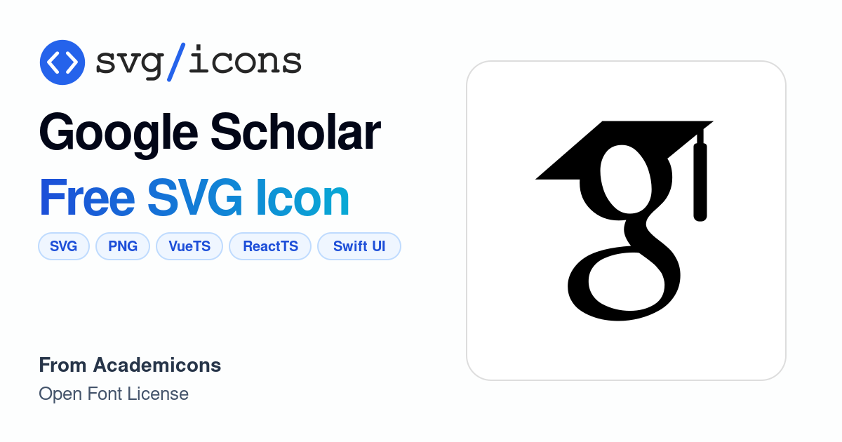 Google-scholar SVG Icon - Free Google-scholar PNG & SVG Download