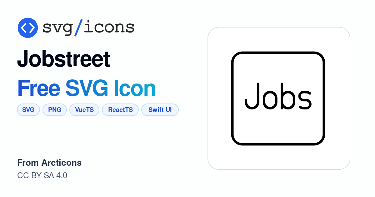Jobstreet SVG Icon - Free Jobstreet PNG & SVG Download