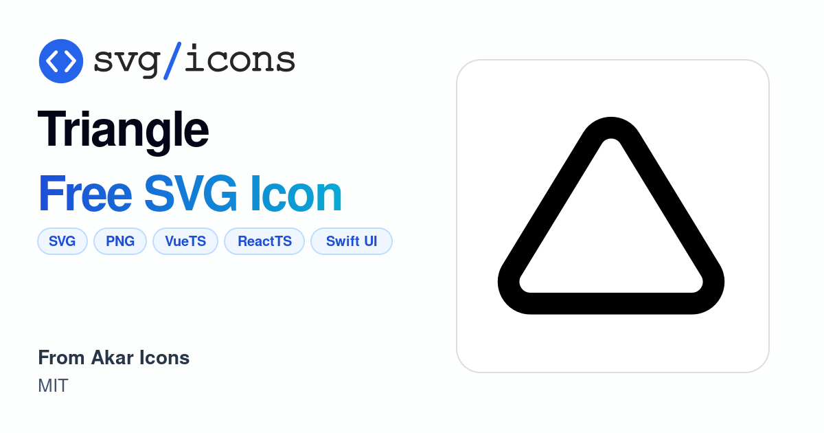 Triangle SVG Icon - Free Triangle PNG & SVG Download