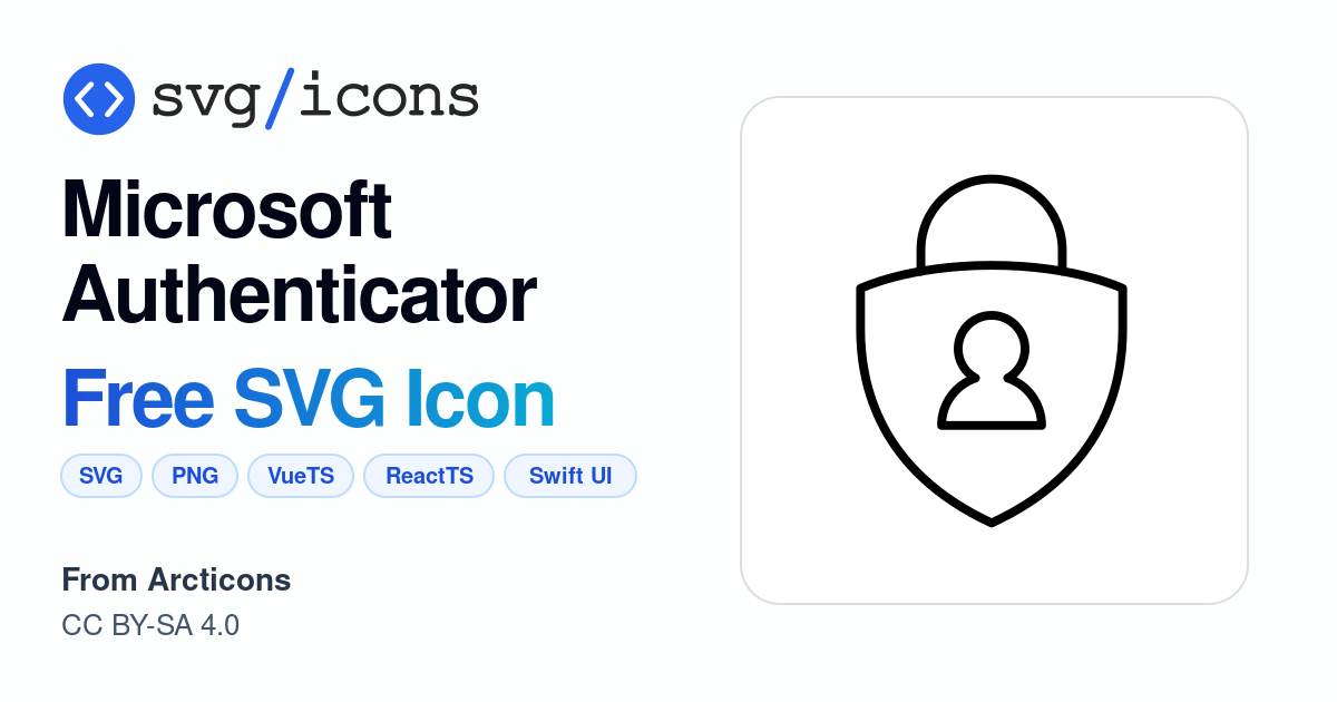 Microsoft-authenticator SVG Icon - Free Microsoft-authenticator PNG ...