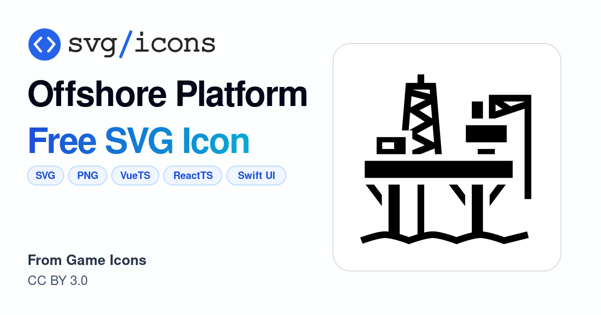 Offshore-platform SVG Icon - Free Offshore-platform PNG & SVG Download